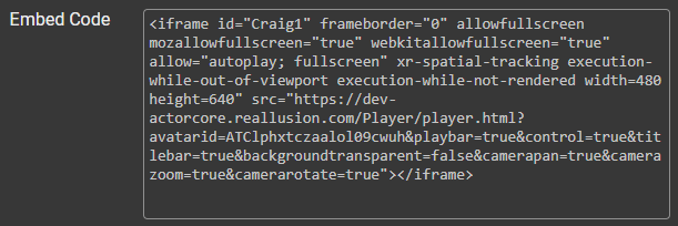 Embed Settings